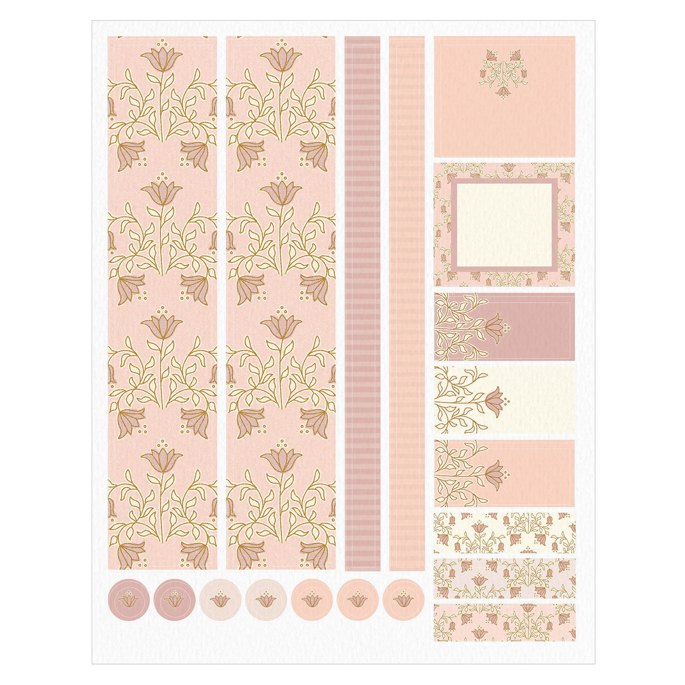 Floral Motif Monthly Sticker Sheet | Erin Condren