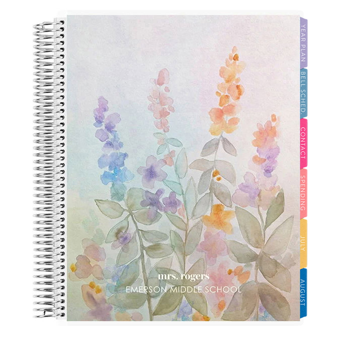 Watercolor Meadow Teacher Lesson Planner | Erin Condren