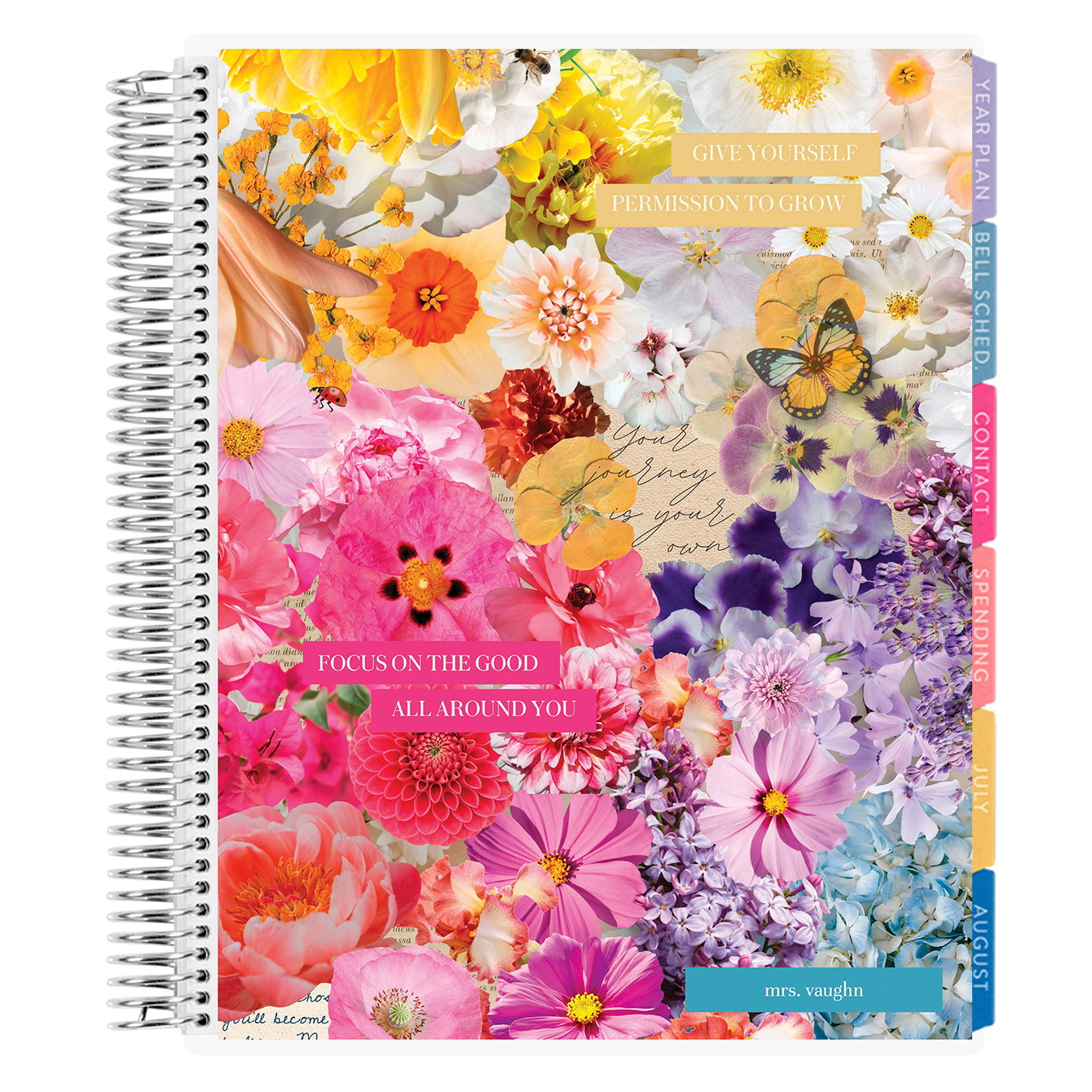 Floral Collage Teacher Lesson Planner | Erin Condren