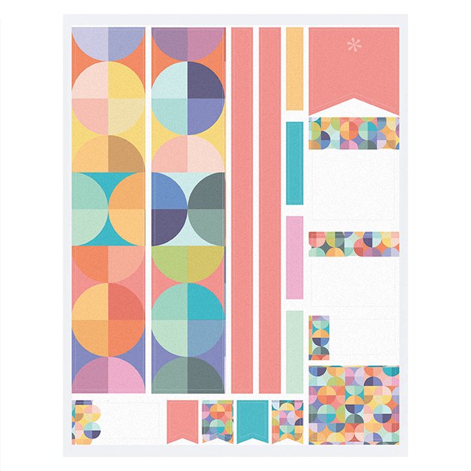 Abstract Circles Sticker Sheet | Erin Condren