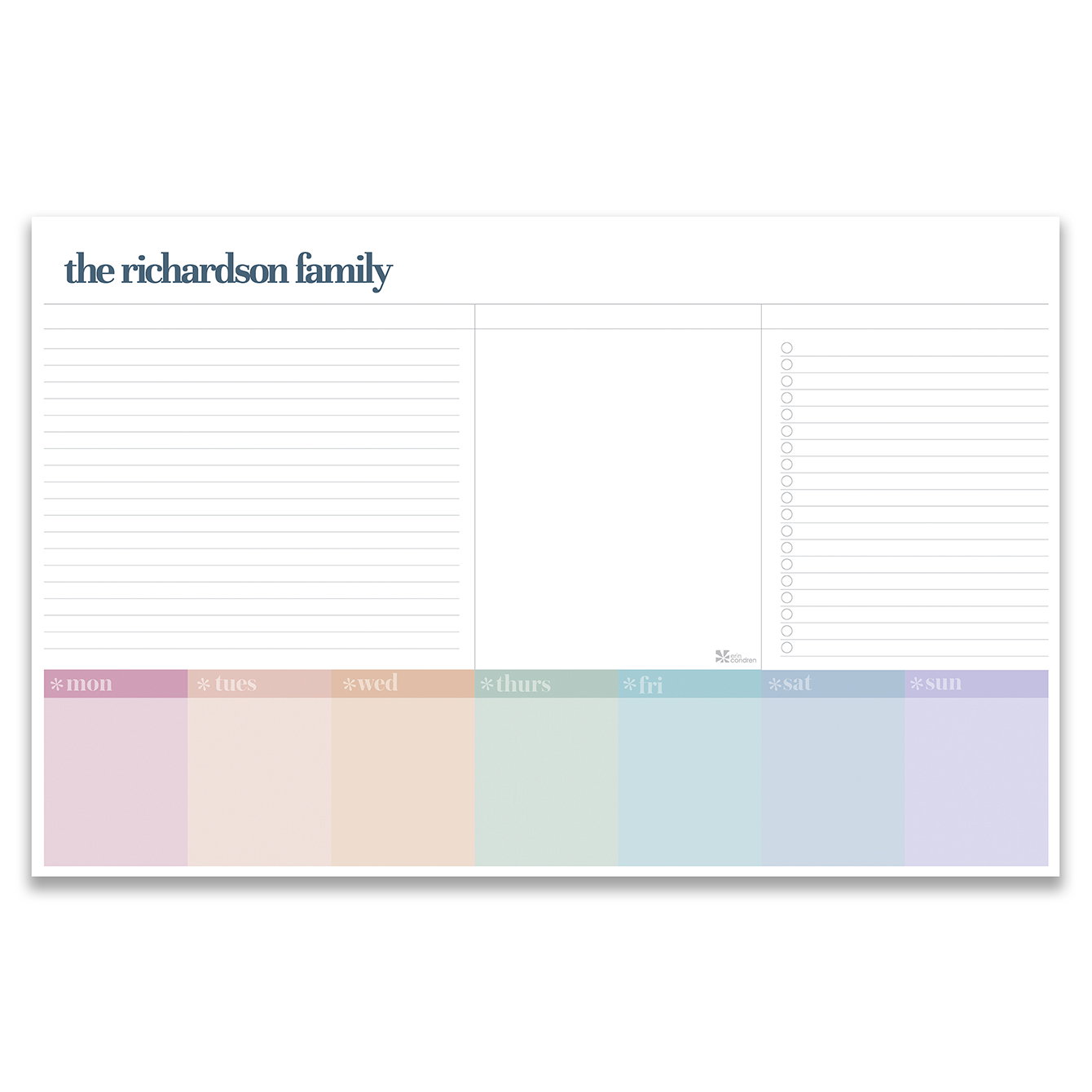 Keep It Simple Deskpad - Weekly Calendar Notepad | Erin Condren