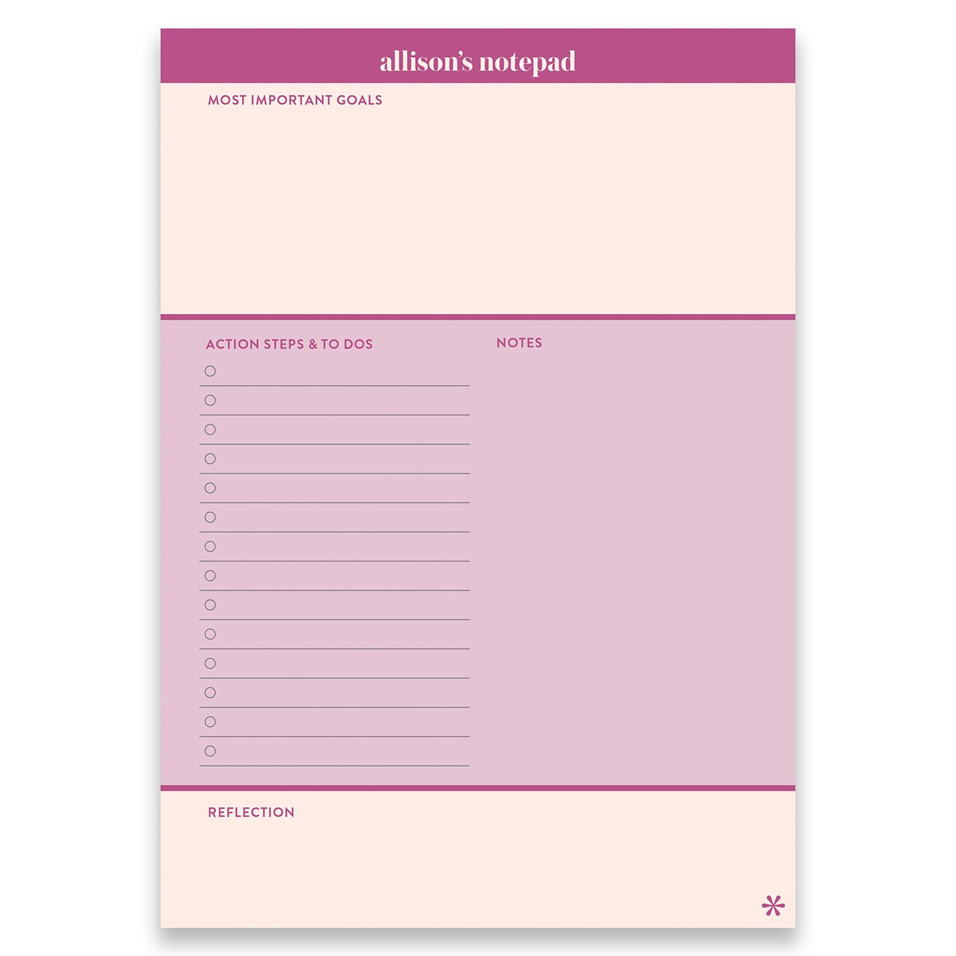 Weekly Goals Notepad | Erin Condren