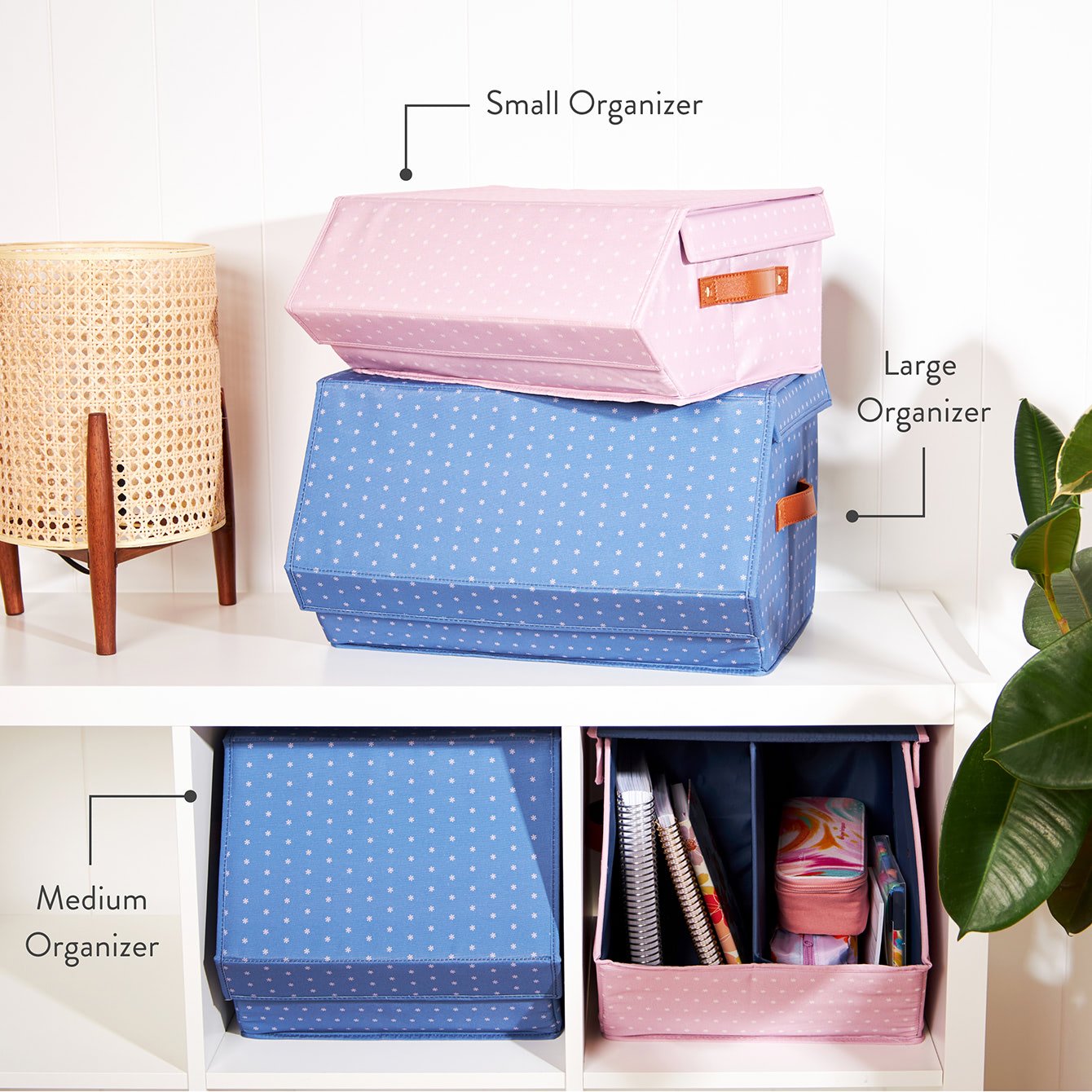 Lilac Asterisk Small Collapsible Storage Organizer | Erin Condren