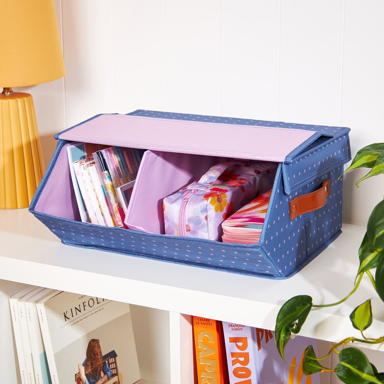 Navy Asterisk Small Collapsible Storage Organizer | Erin Condren