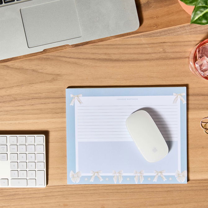 Gilded Bows Custom Mouse Pad Notepad | Erin Condren