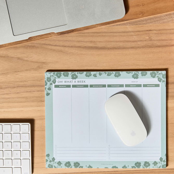 Bouquet Wallpaper Weekly Planning Mouse Pad Notepad | Erin Condren