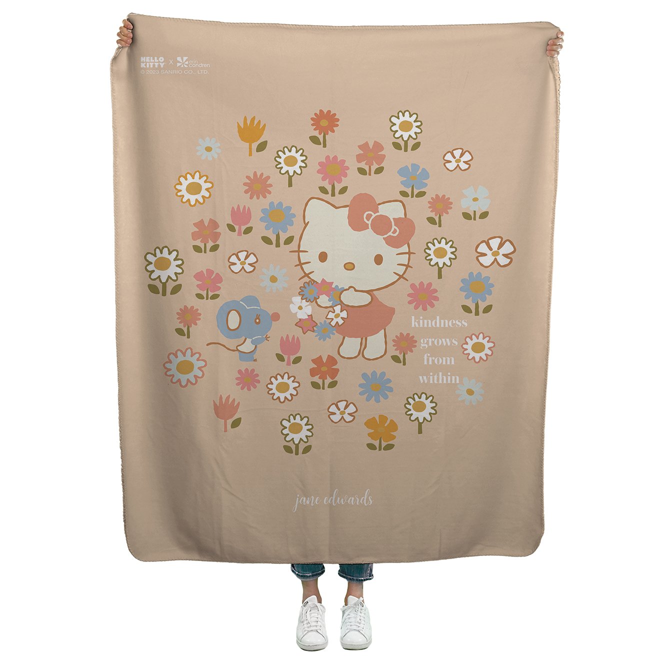 Hello Kitty Kindness Grows from Within Sherpa Throw | Erin Condren