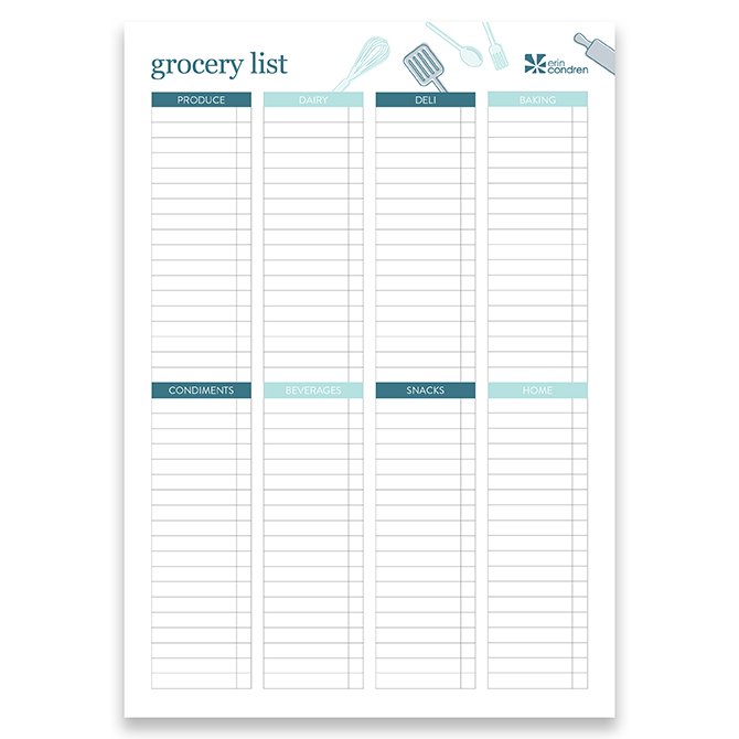 Grocery List Notepad | Erin Condren