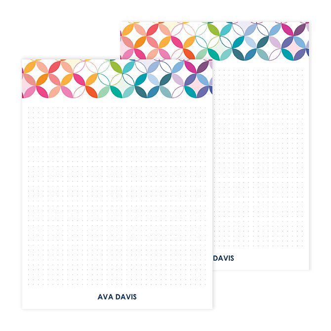 Mid Century Circles Notepad 2pk | Erin Condren