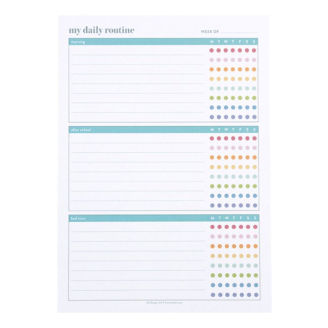 Daily Routine Notepad | Erin Condren