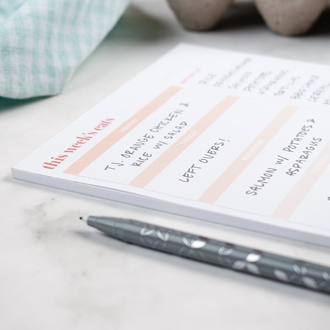 Custom Meal Planning Notepad | Erin Condren