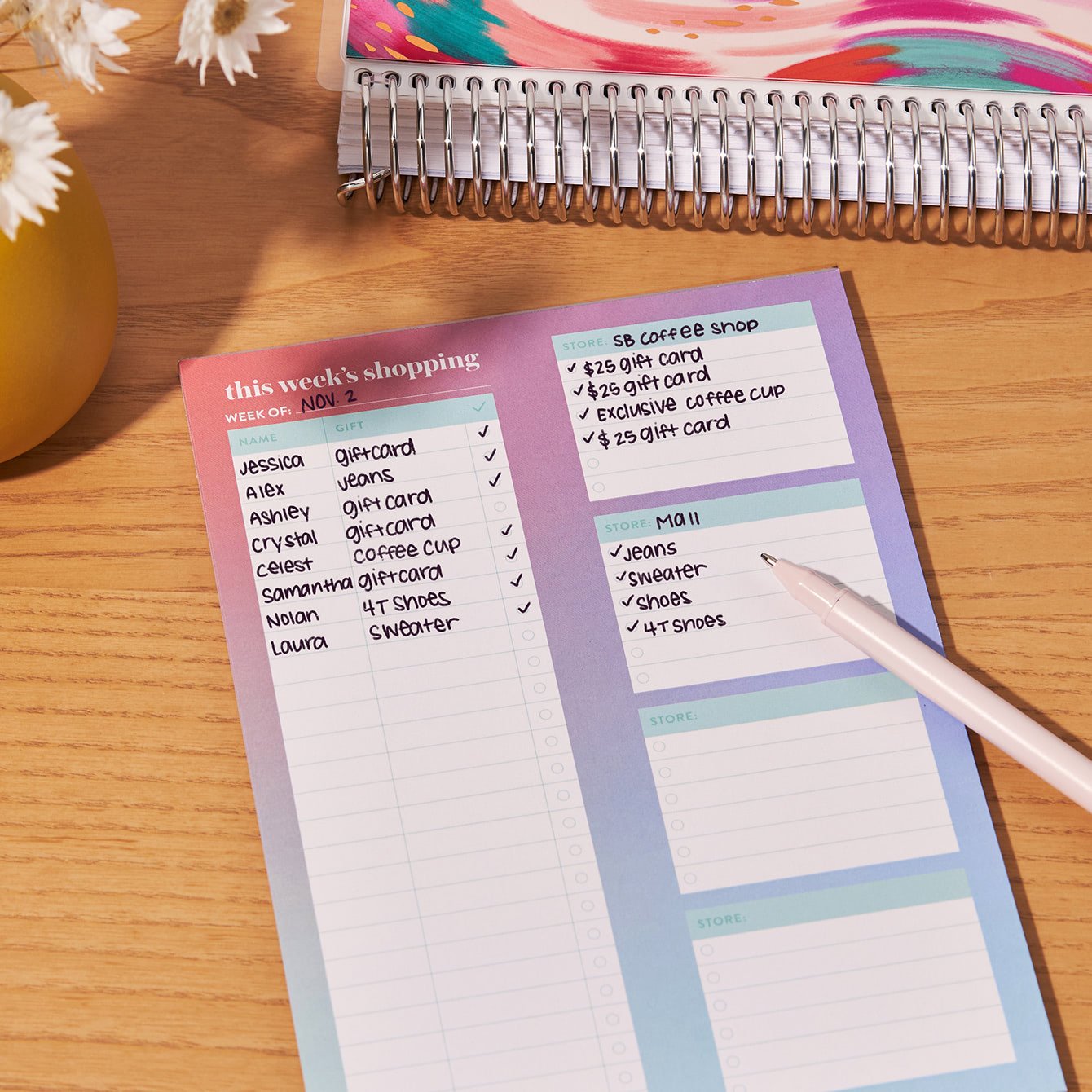 Gift Shopping List Notepad | Erin Condren