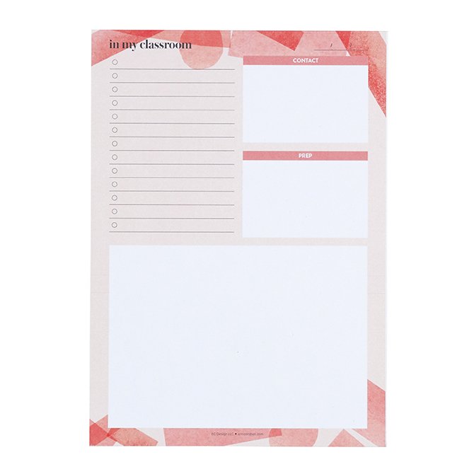 Teacher Productivity Notepad | Erin Condren