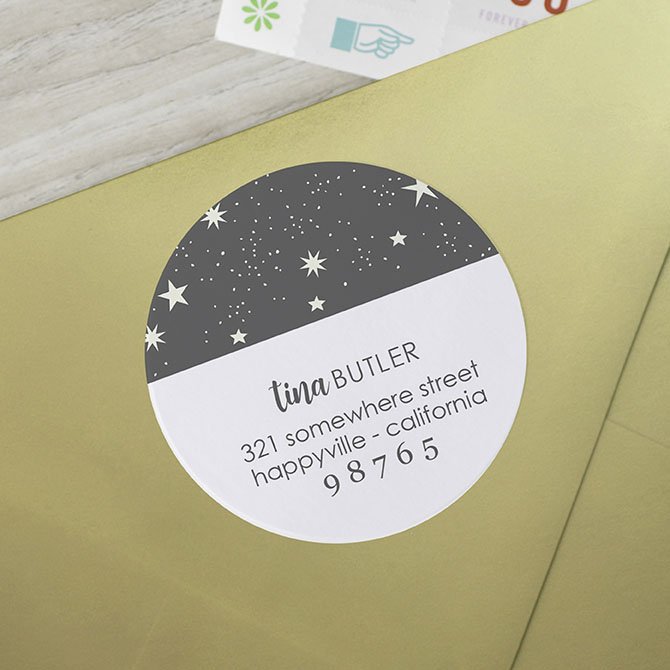 Starry Sky | Return Address Labels | Erin Condren
