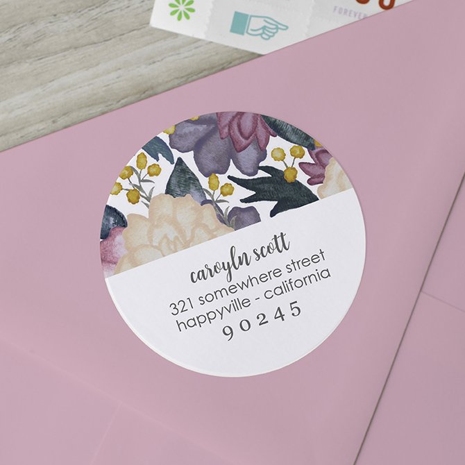 Watercolor Bouquet | Return Address Labels | Erin Condren