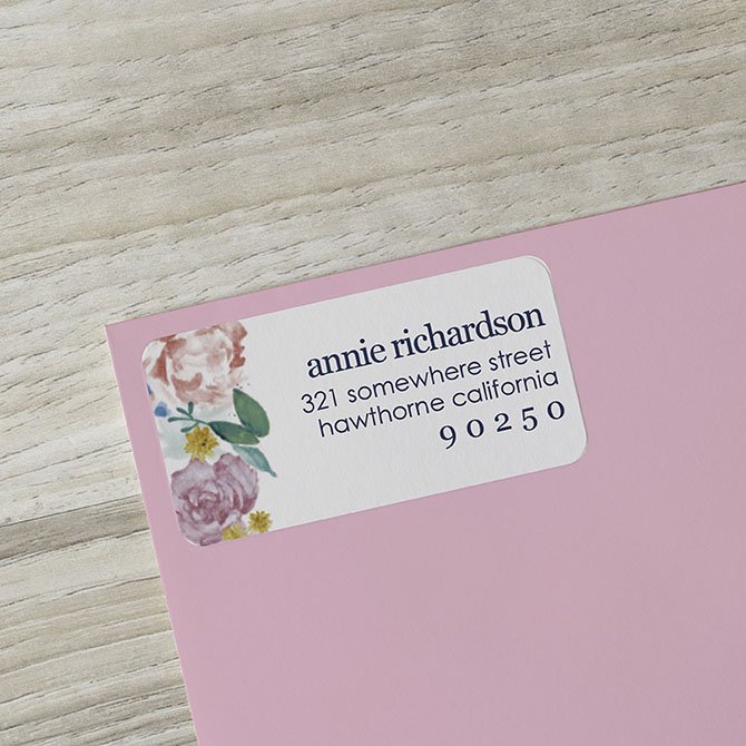 Watercolor Blooms | Return Address Labels | Erin Condren