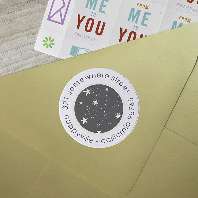 Starry Sky | Return Address Labels | Erin Condren