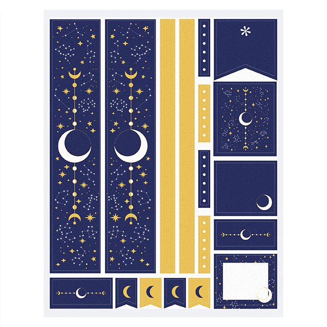 Moon Phases Sticker Sheet | Erin Condren