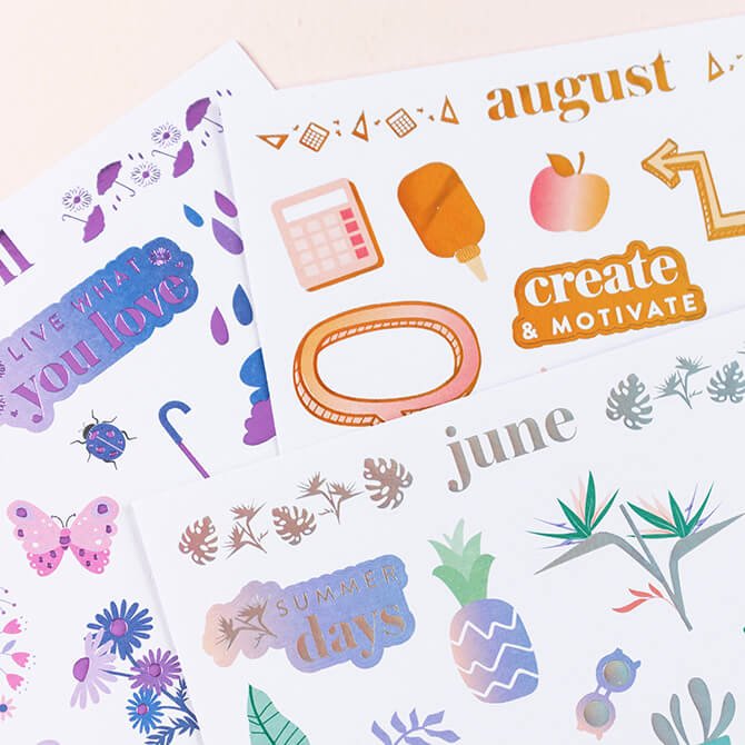 Calendars & Planners MONTHLY Erin Condren June Sticker Kit Paper etna ...