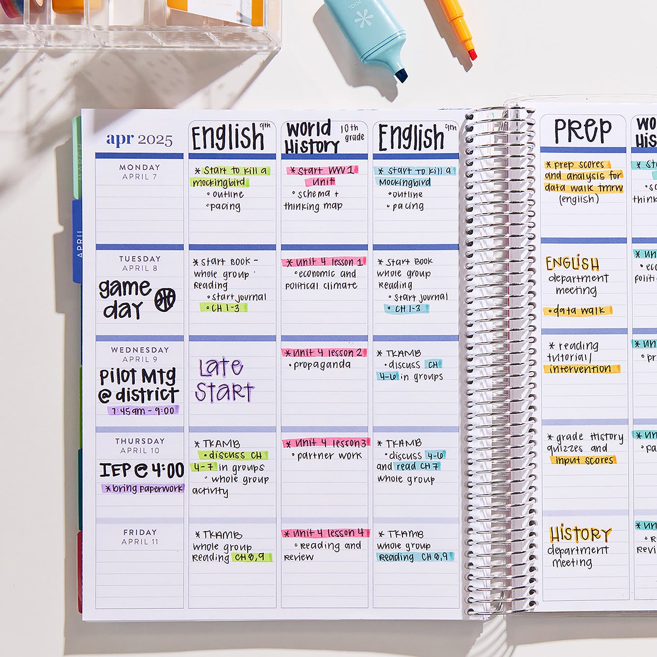 Painted Rainbow Teacher Planner & Lesson Planner Book | Erin Condren