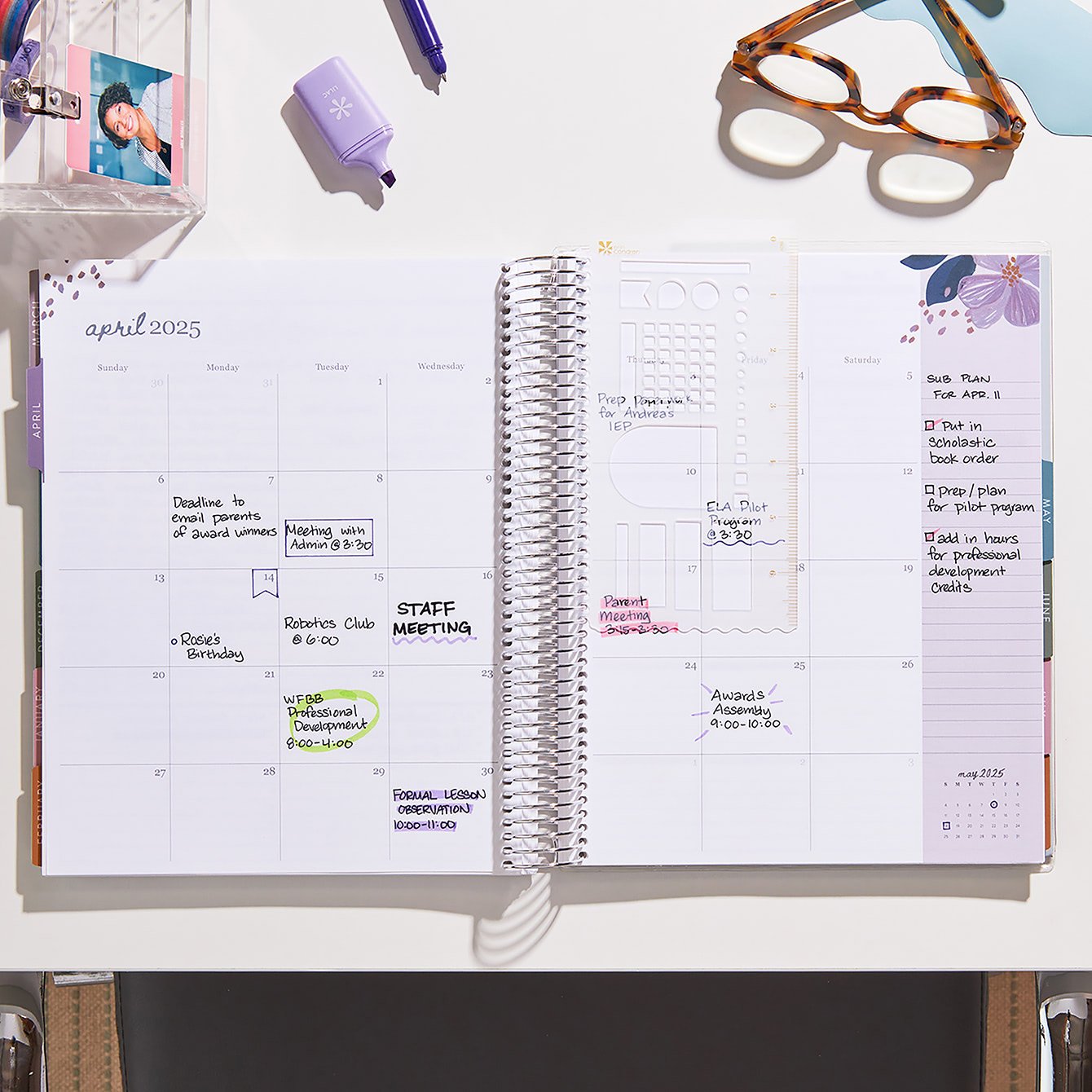 Collage Teacher Planner & Lesson Planner Book | Erin Condren