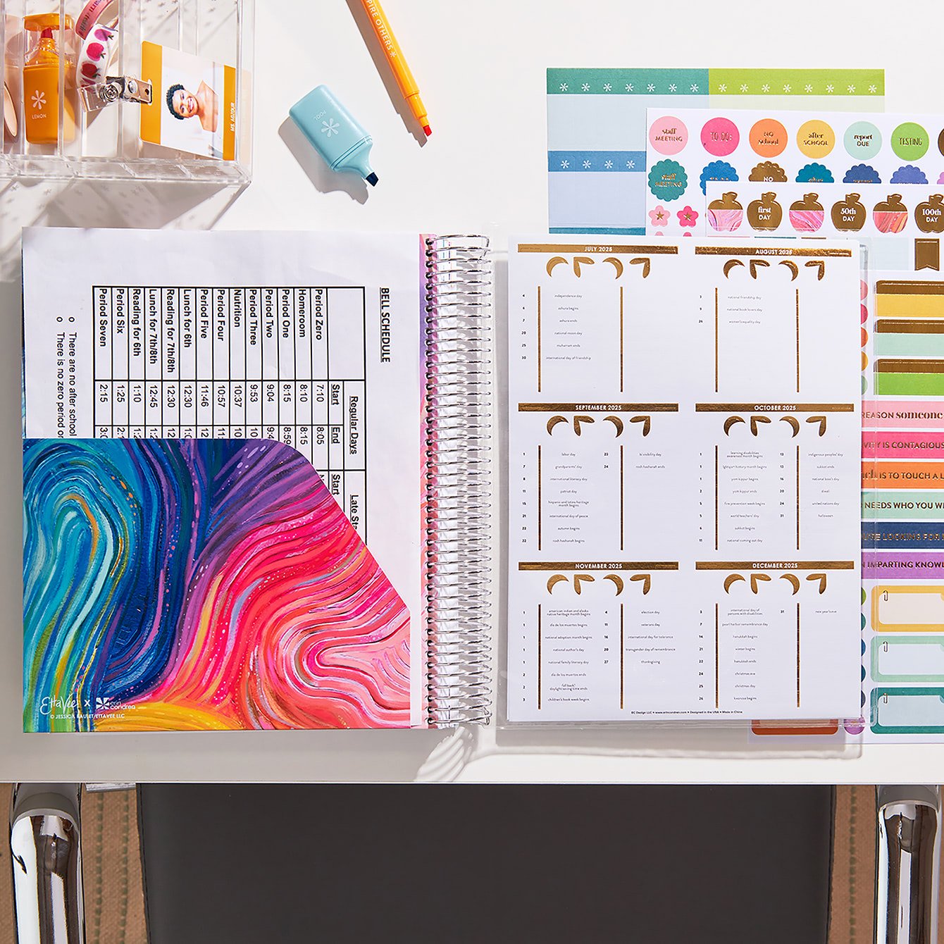 Painted Rainbow Teacher Planner & Lesson Planner Book | Erin Condren
