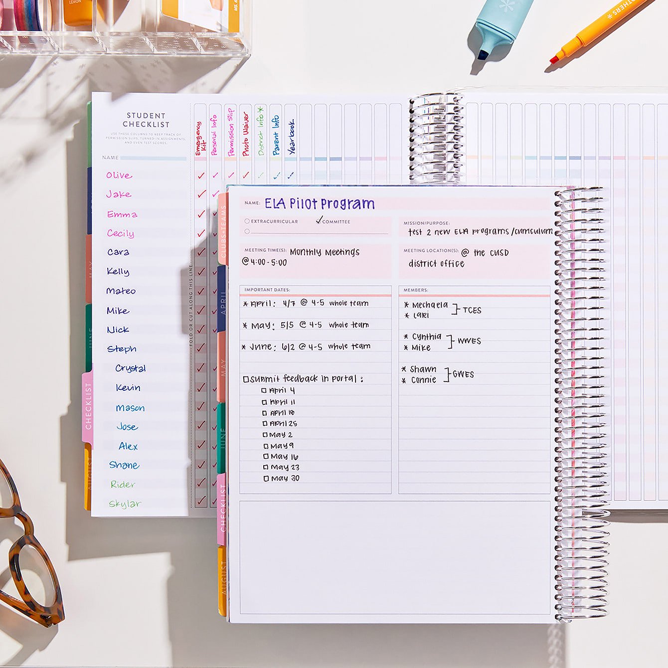 Painted Rainbow Teacher Planner & Lesson Planner Book | Erin Condren