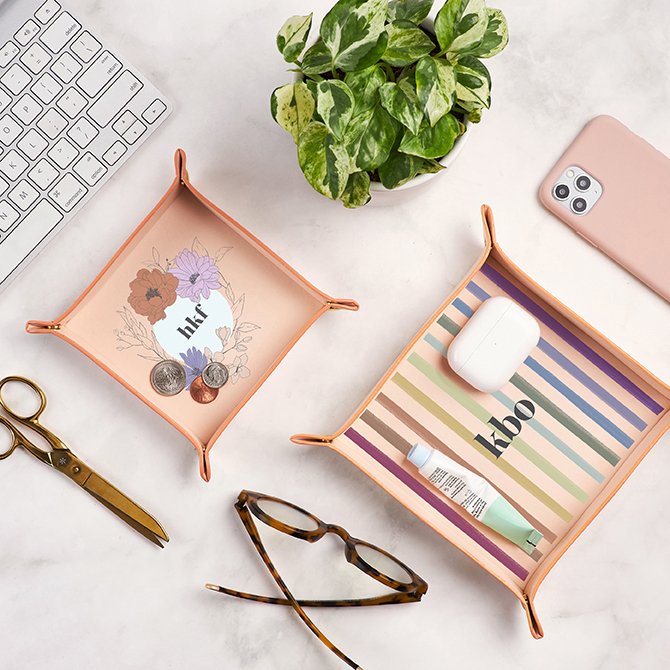 Watercolor Stripes Large Valet Tray | Erin Condren