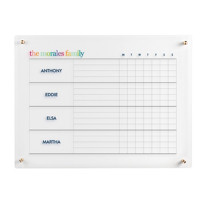 Acrylic Chore Chart Wall Calendar | Erin Condren