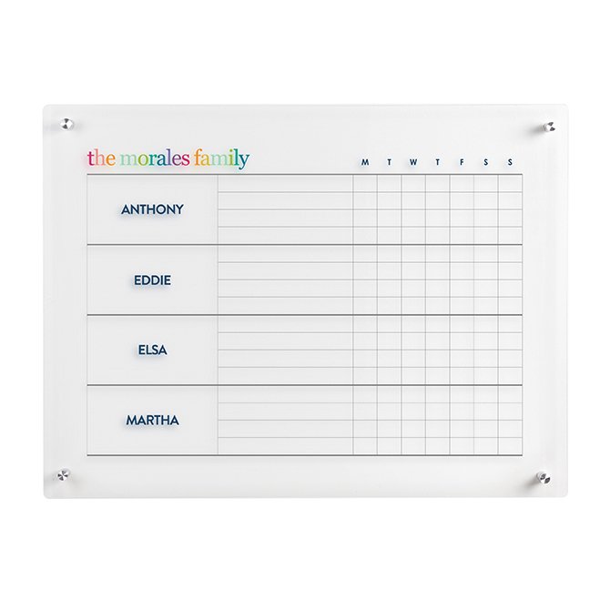 Acrylic Chore Chart Wall Calendar | Erin Condren
