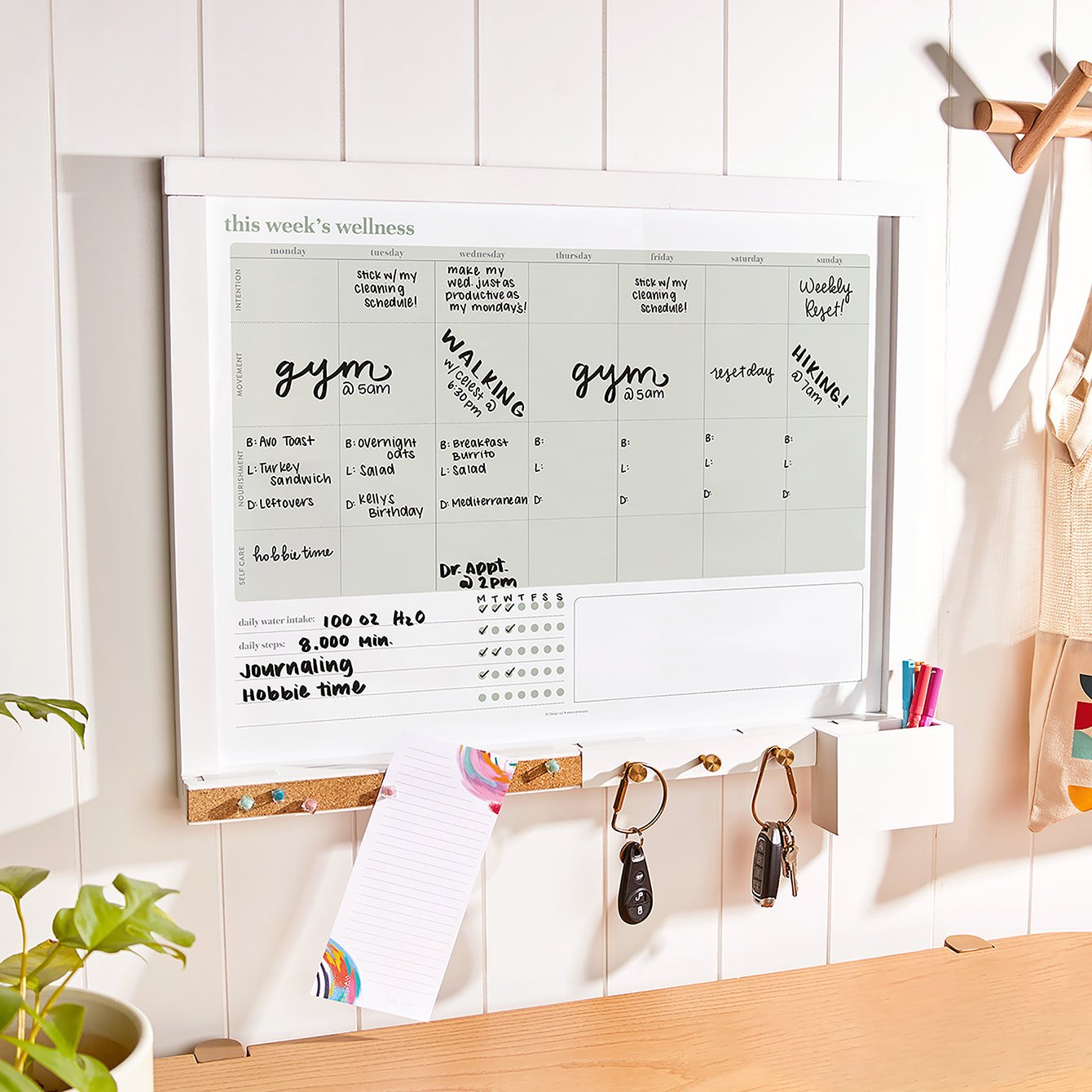 Wellness Wall Organization Center Insert Board | Erin Condren