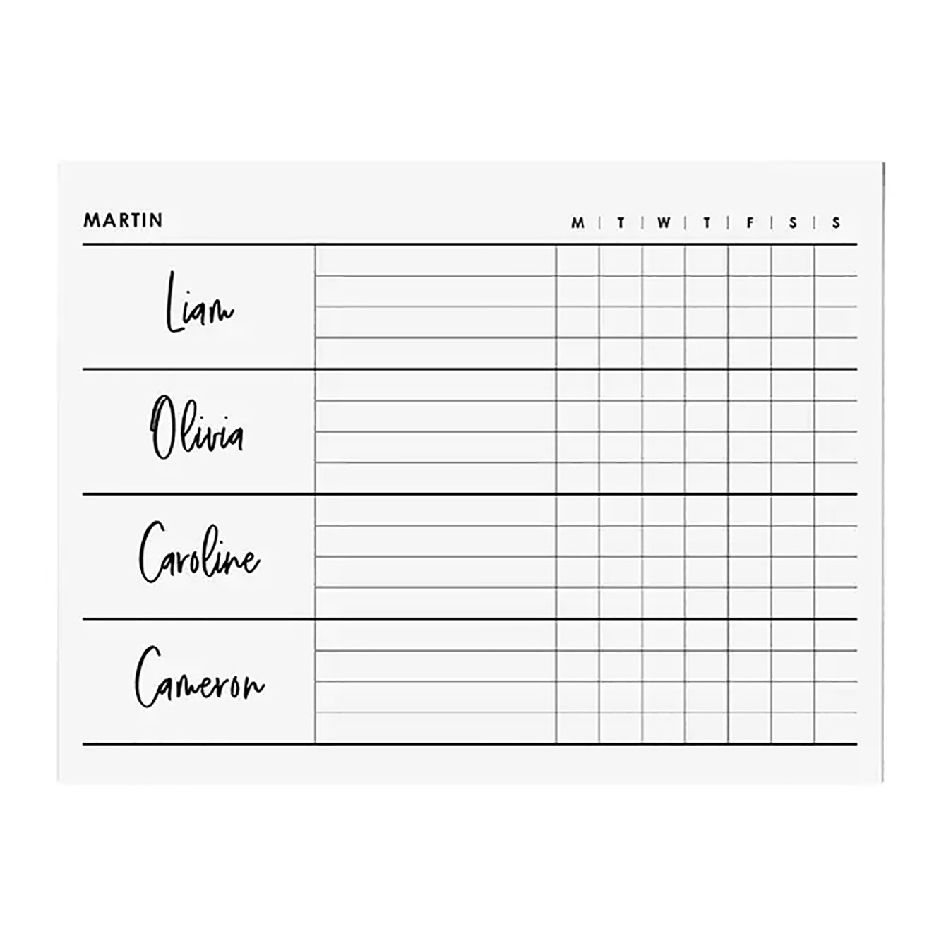 Stylized Neutral Chore Chart & Checklist Wall Organization Center ...