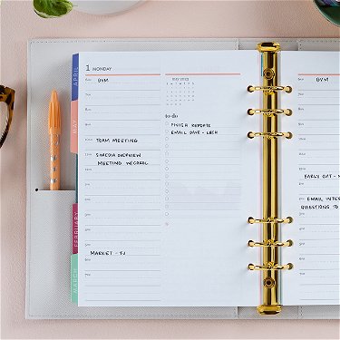 A5 Daily Planning Ring Agenda Inserts | Ring Agenda