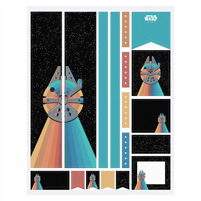 Star Wars Millennium Falcon™ Sticker Sheet | Erin Condren
