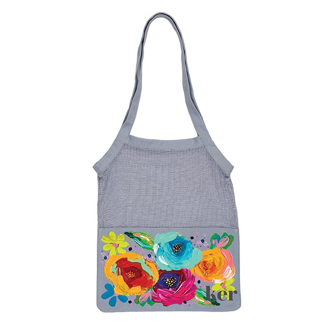 EttaVee Finger Painted Florals Mesh Tote Bag | Erin Condren