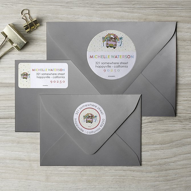 Hello Kitty Cruisin Return Address Labels | Erin Condren