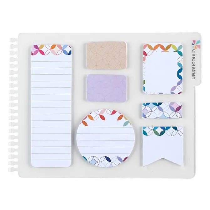 Mid Century Circles Snap-In StylizedSticky™ Notes | Erin Condren