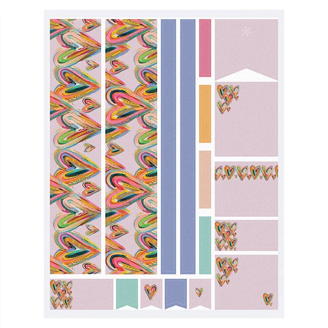 EttaVee Layers of Love Sticker Sheet | Erin Condren