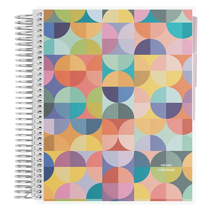 Abstract Circles Premium 3 Subject Notebook | Erin Condren