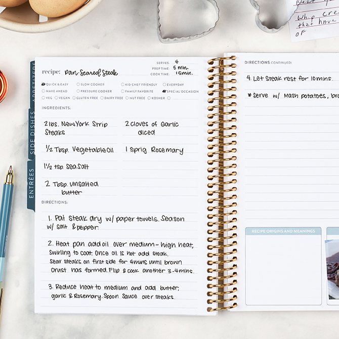 A5 Traditions Recipe Notebook | Erin Condren