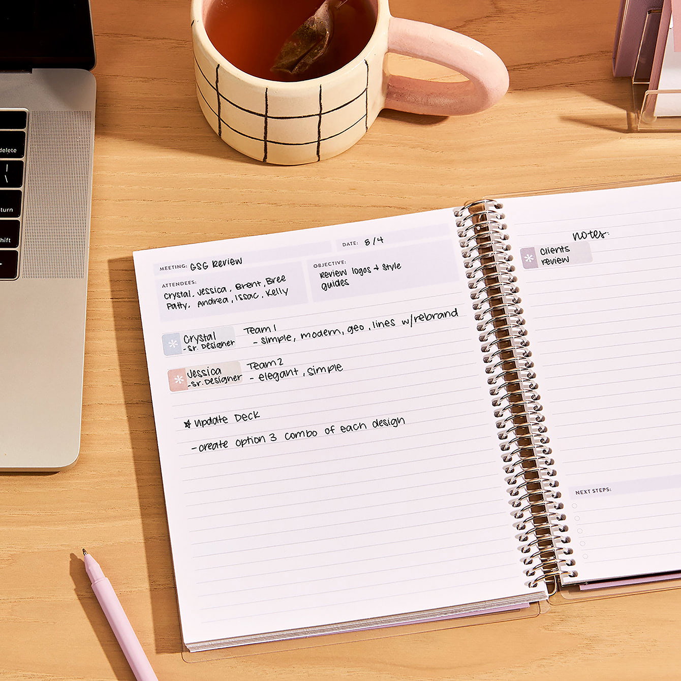 Canvas Asterisk Meeting Notebook | Erin Condren