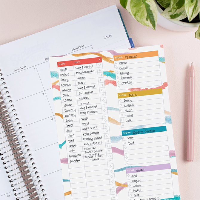 Gift Shopping List Notepad | Erin Condren