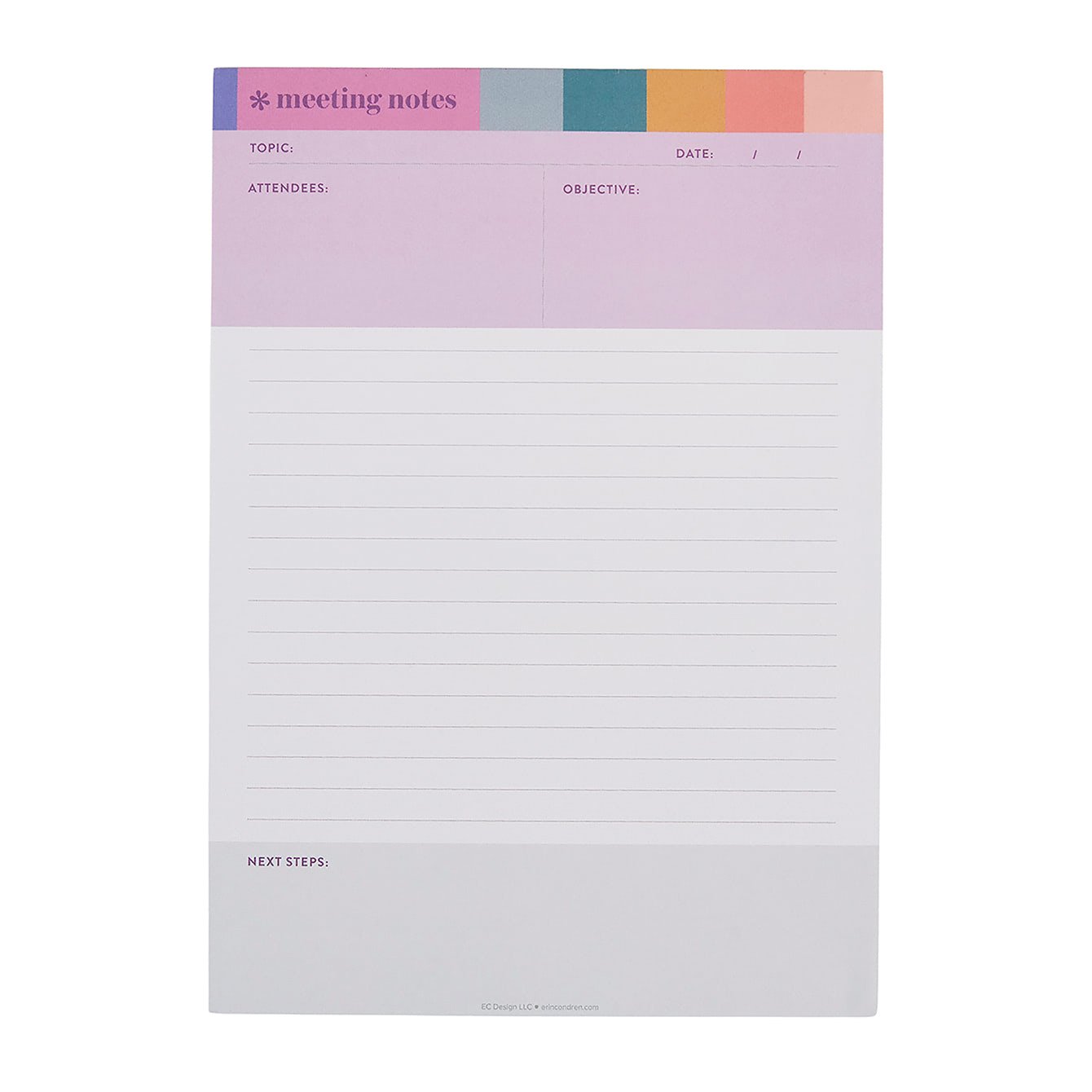 Meeting Notes Notepad | Erin Condren