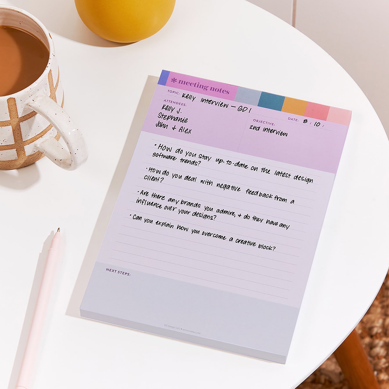 Meeting Notes Notepad | Erin Condren
