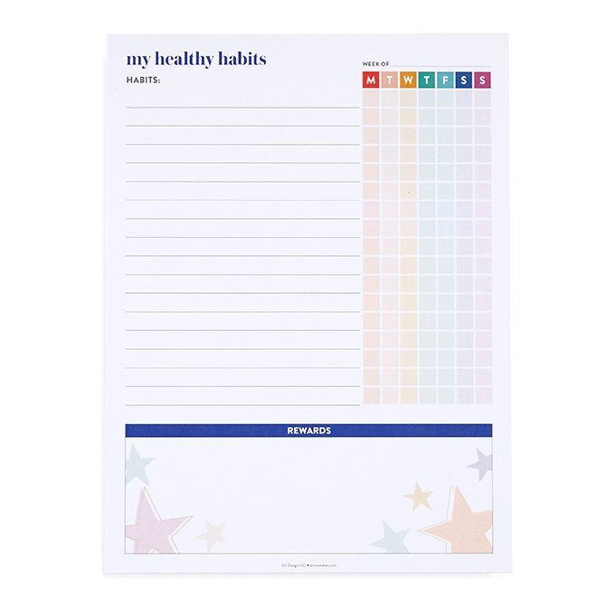 Kids Healthy Habits Notepad | Erin Condren