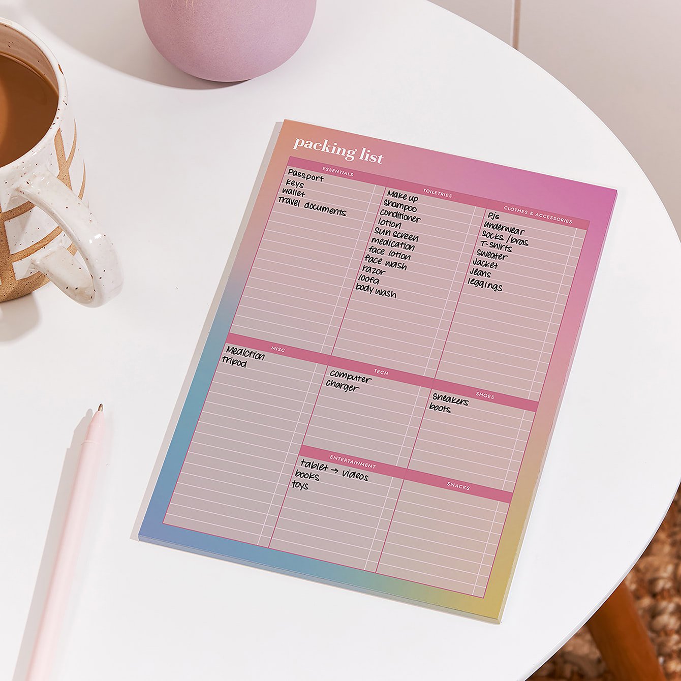 Packing List Notepad | Erin Condren