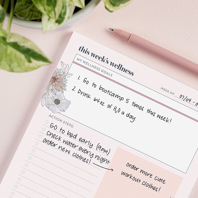 Weekly Wellness Tracker Notepad | Erin Condren